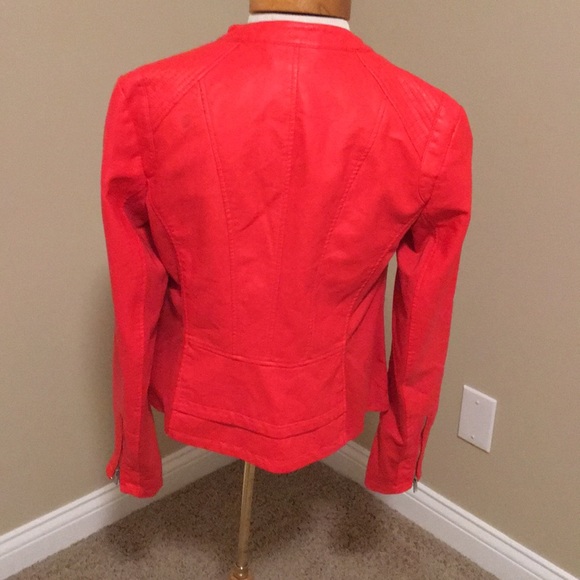 Express | Jackets & Coats | Express Red Orange Minus The Leather Jacket ...